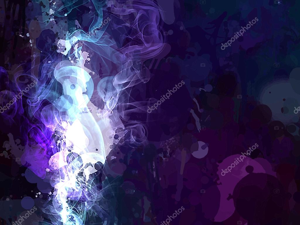 Blue smoke brush strokes background — Stock Vector © shekaka #81418492
