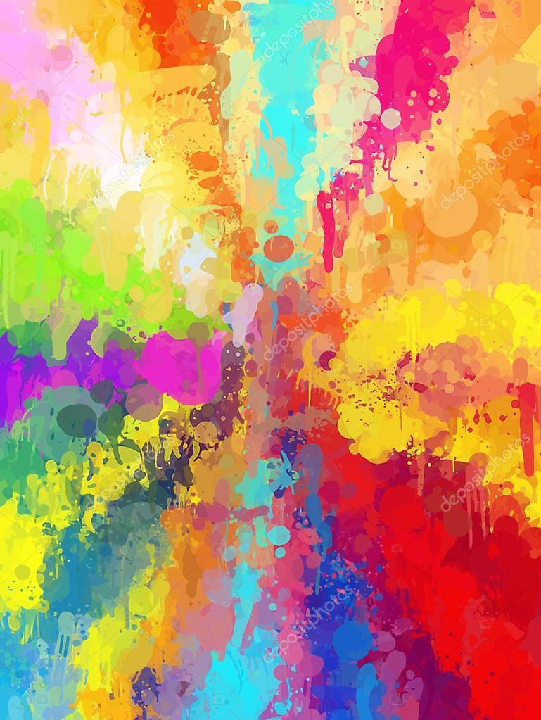 Multicolored rainbow brush strokes background Stock Vector Image by ...