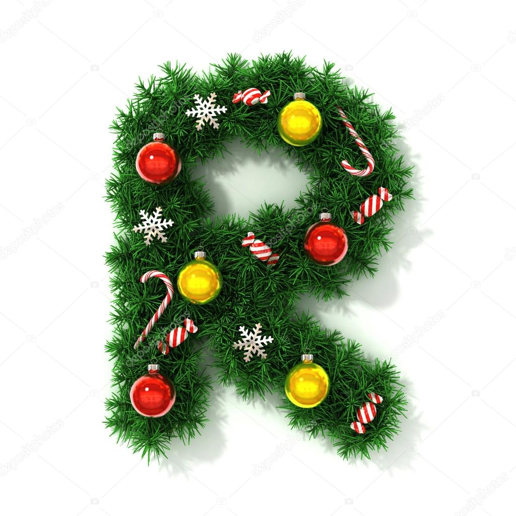 Christmas font letter R — Stock Photo © koya979 #73220119