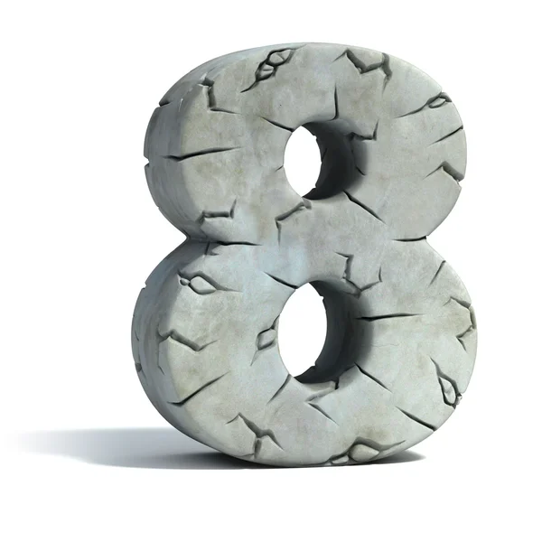 Number 9 cracked stone 3d font — Stock Photo © koya979 #73609821
