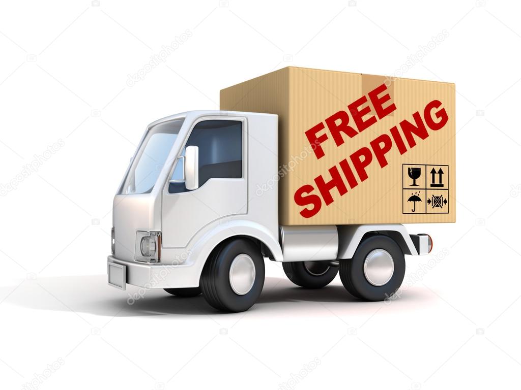 Free shipping van loaded with cardboard box — Stock Photo © koya979 ...