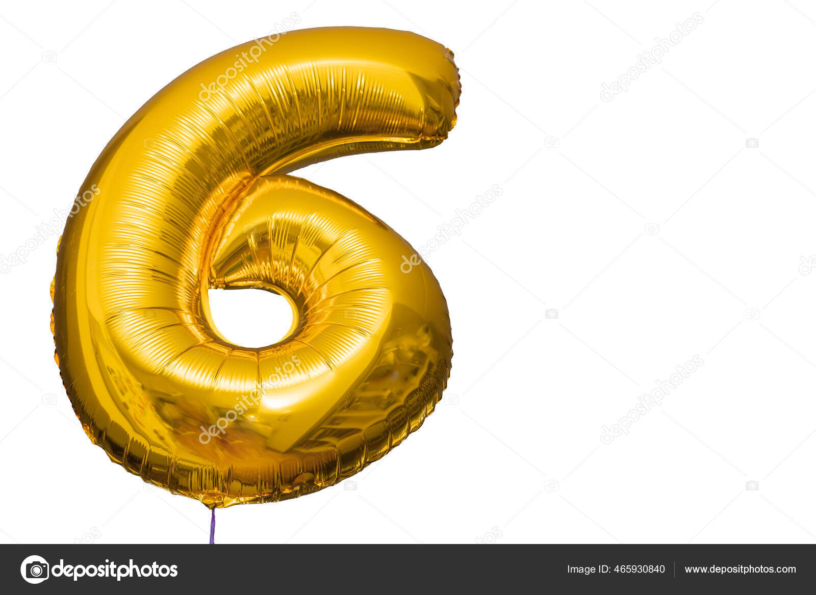 Vista Cerca Del Globo Forma Número Seis Aislado Sobre Fondo — Foto de ...