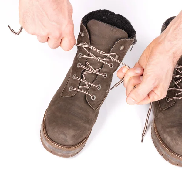 Removing boot laces Stock Photos, Royalty Free Removing boot laces ...