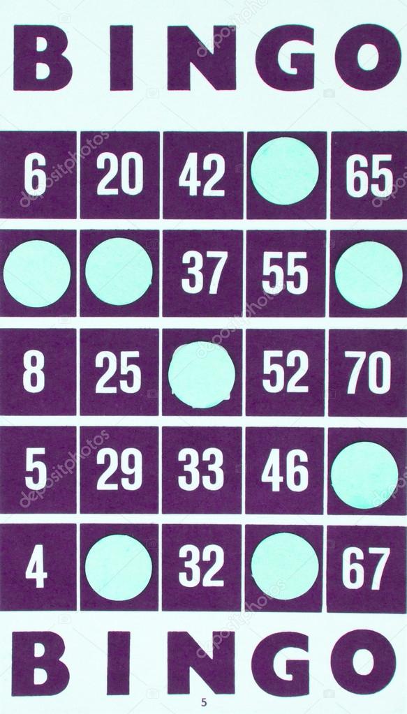 Purple bingo card isolated Stock Photo by ©michaklootwijk 60635767
