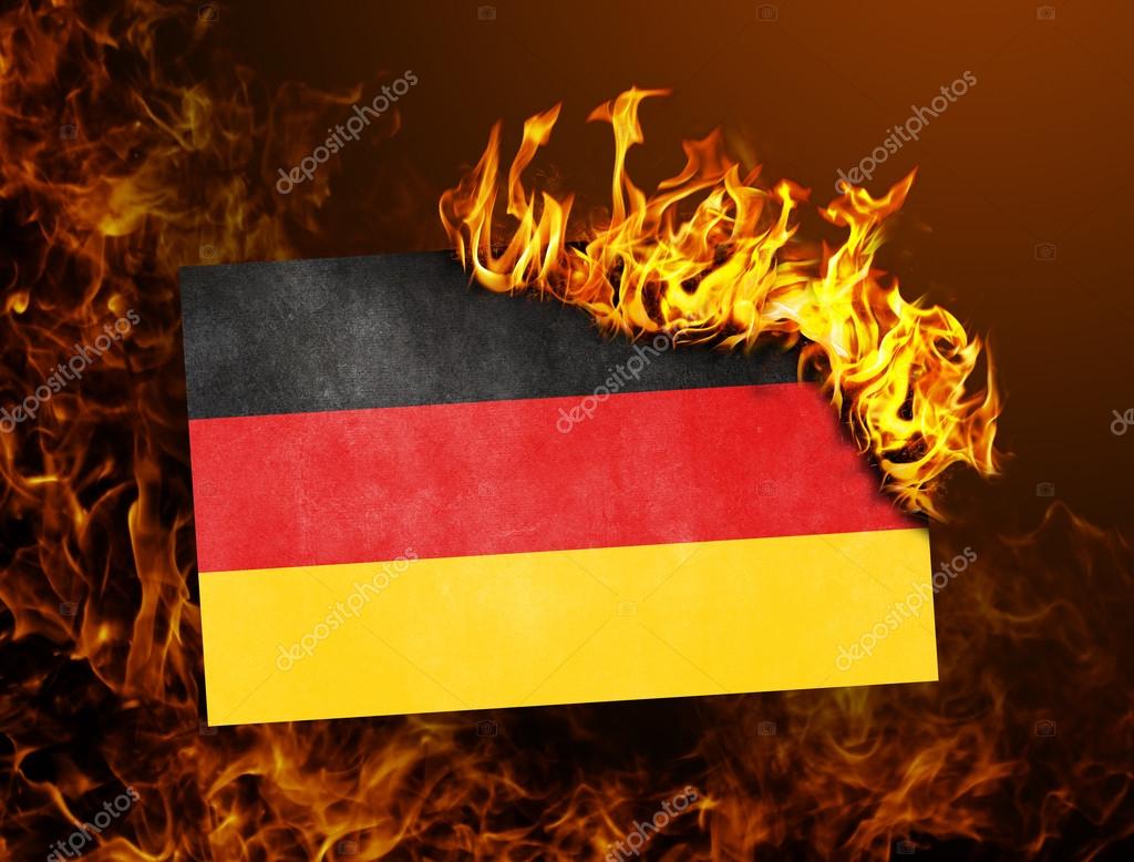 German Flag Burning