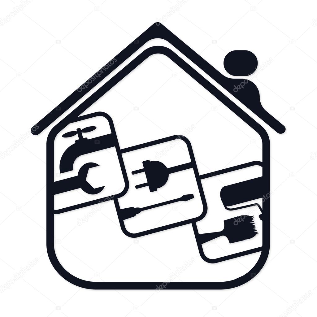 Symbol for home renovation ⬇ Vector Image by © john1279 | Vector Stock ...