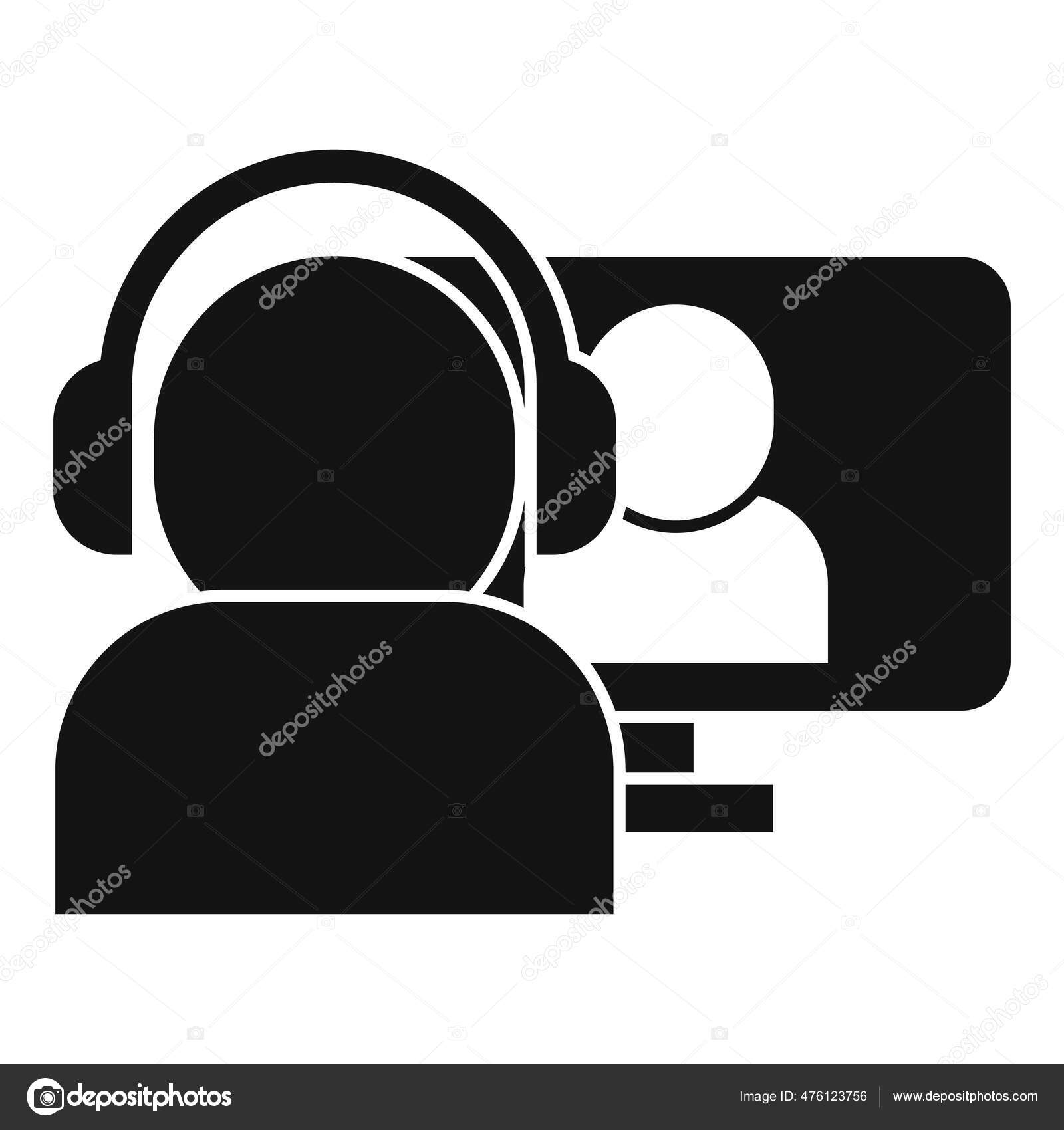 Pc video call icon, simple style Stock Vector Image by ©anatolir #476123756