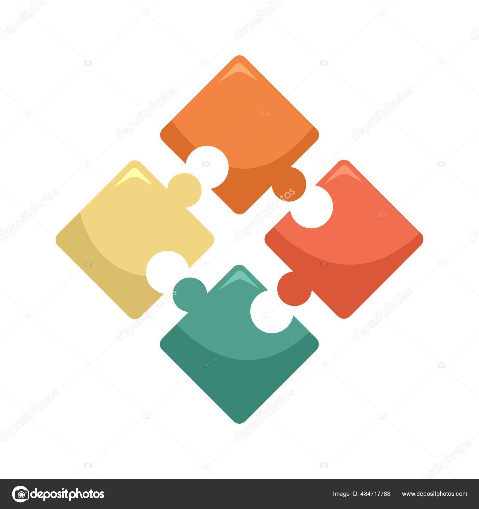 Jigsaw icon flat isolated vector Stock Vector by ©anatolir 484717788