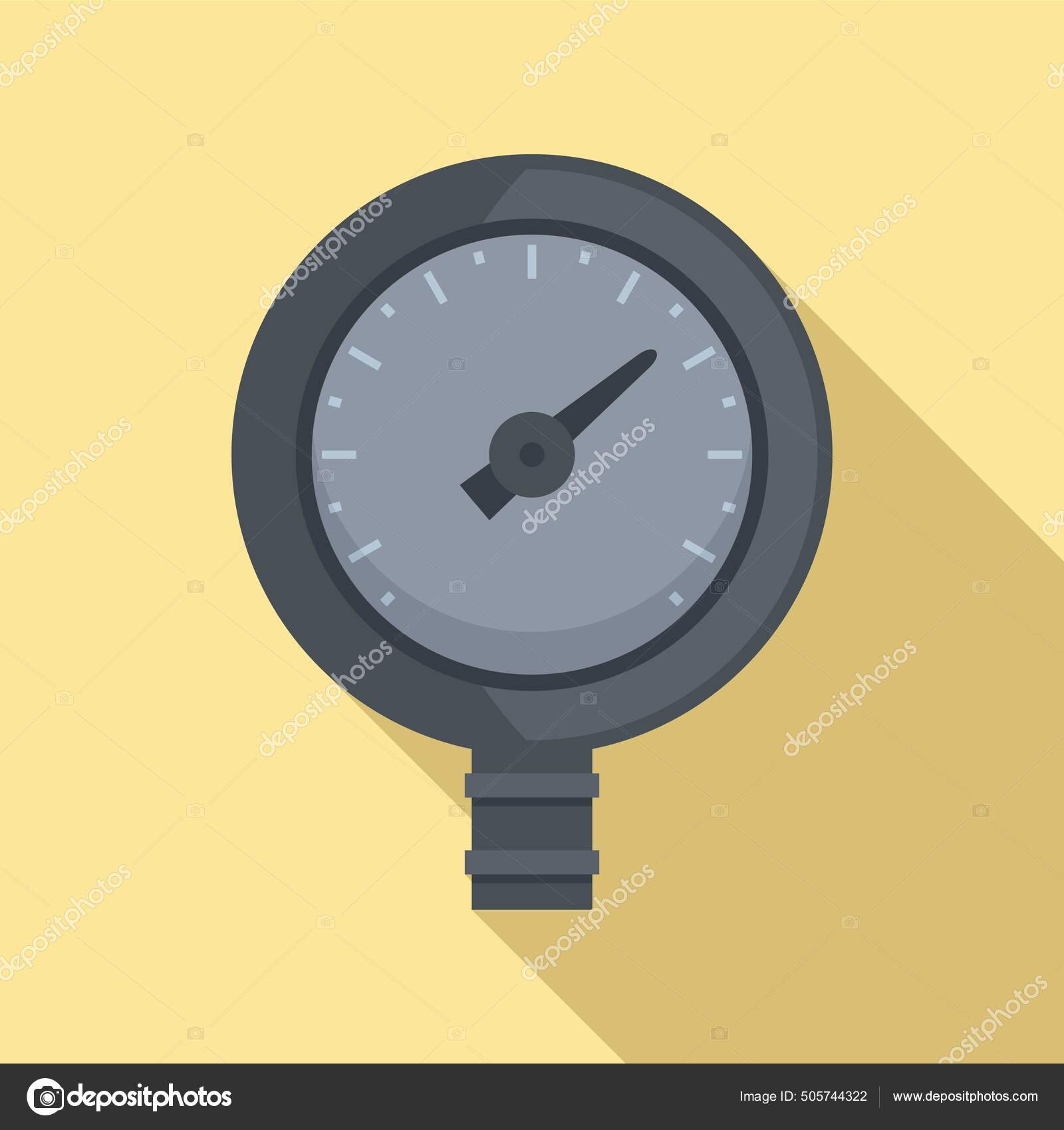 Gas manometer icon flat vector. Pressure gauge Stock Vector Image by ...