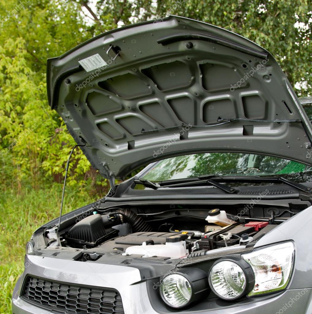 Open bonnet and engine Stock Photo by ©zestmarina 81252760