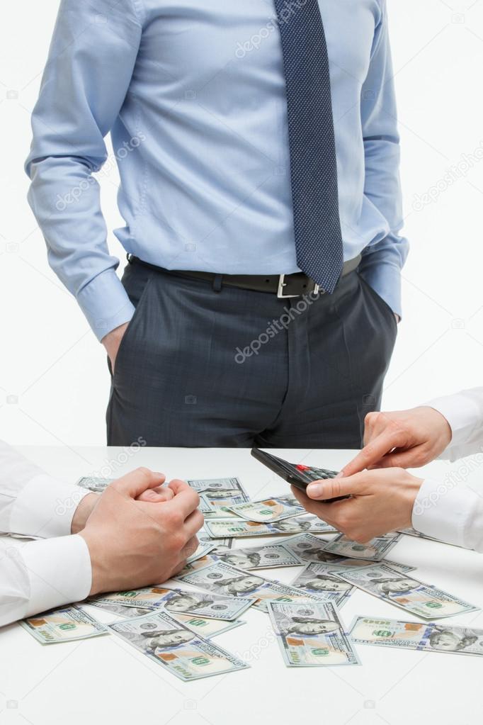 Business people counting money — Stock Photo © zestmarina #84856960