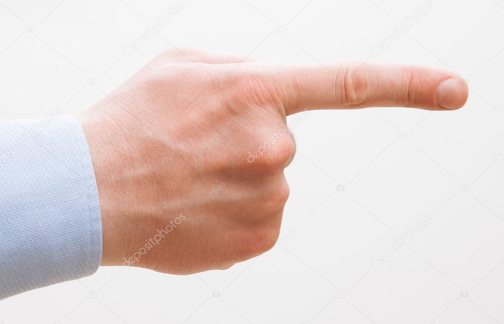 Businessman hand pointing — Stock Photo © zestmarina #89966672