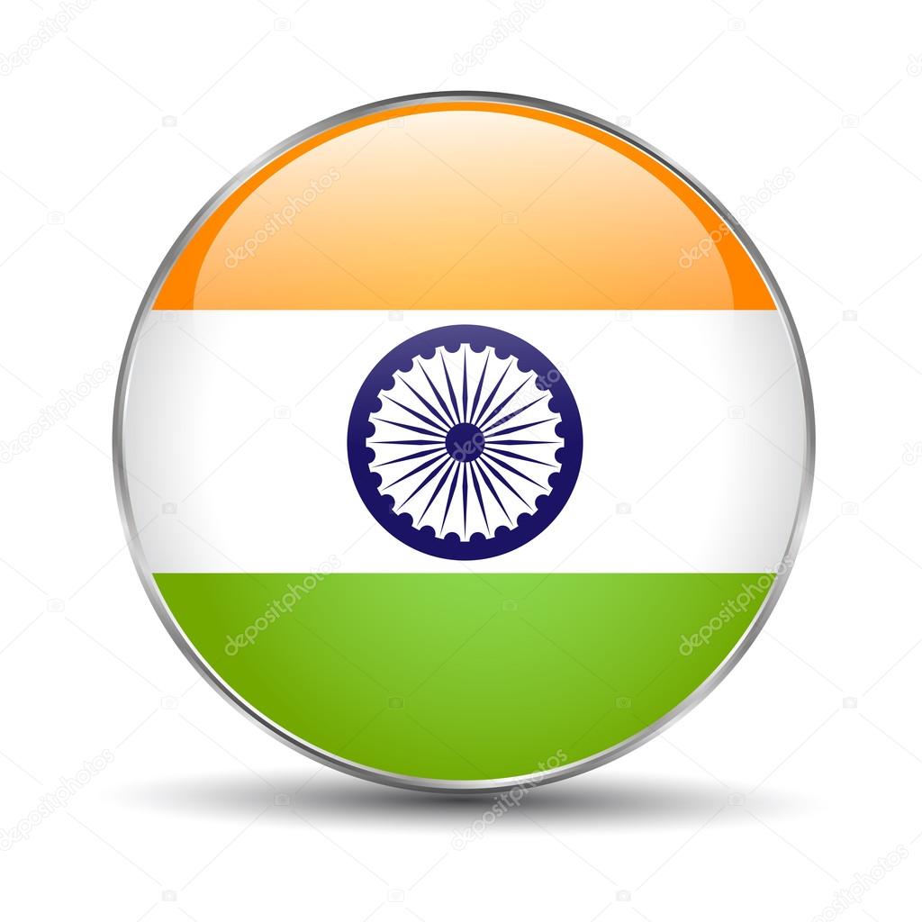 India Flag Button Icon Stock Vector Image by ©gabylya89 #95213854
