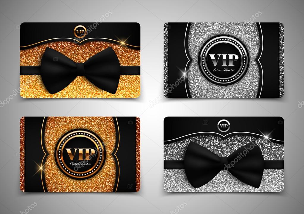 Gold and silver VIP cards Stock Vector Image by ©littlepaw #66275707