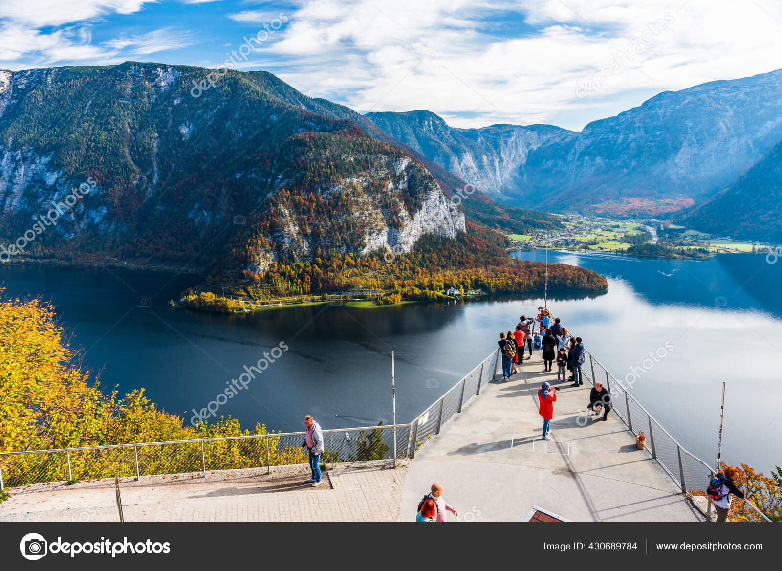 Hallstatt Austria October 2019 Hallstatt Skywalk World Heritage View ...