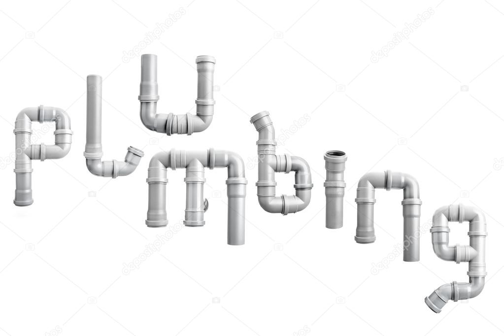 PVC pipe Plumbing word — Stock Photo © pryzmat #94535850
