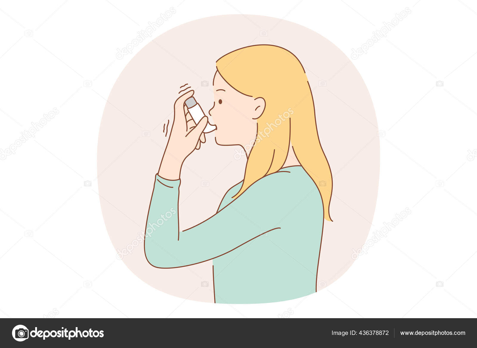 Asthma and inhaler concept Stock Vector Image by ©little_prince #436378872