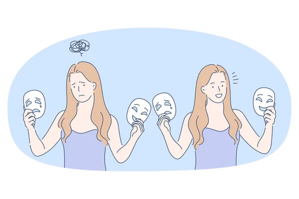 Concepto de emociones imágenes de stock de arte vectorial | Depositphotos Concepto de emociones imágenes de stock de arte vectorial | Depositphotos