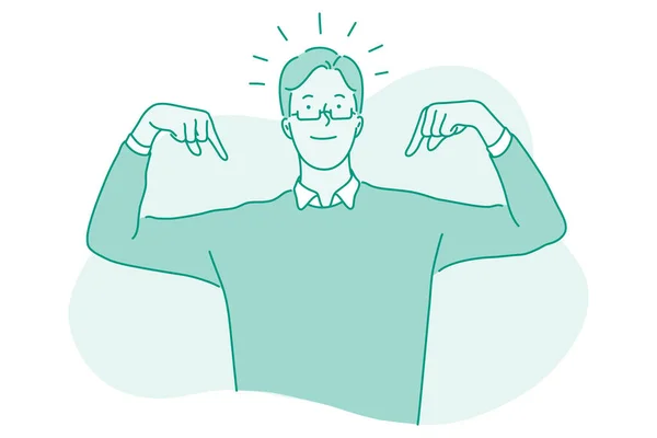 Pointing at himself Vector Art Stock Images | Depositphotos