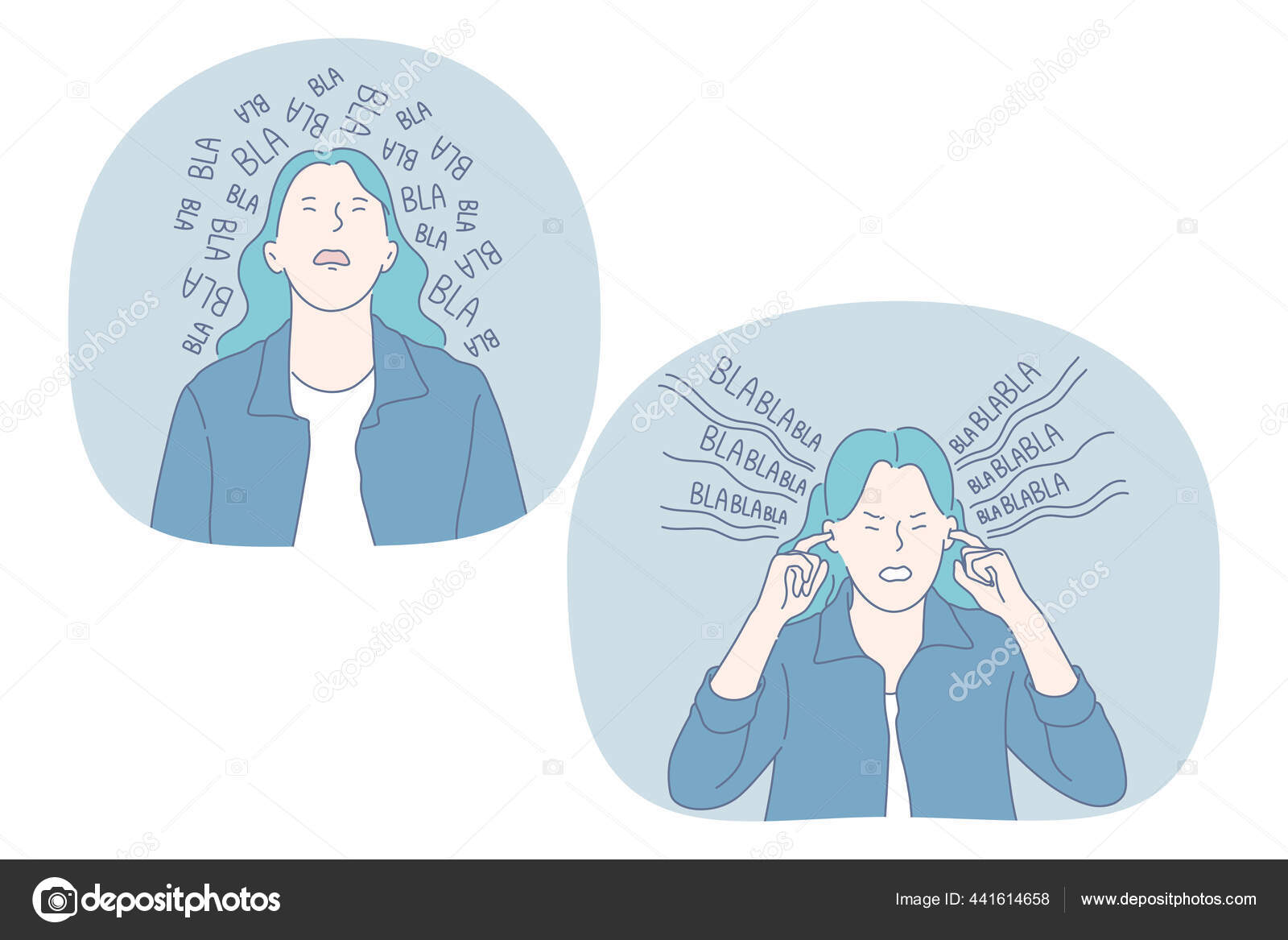 Ira, sonidos fuertes, concepto de ruido Vector de Stock de ©little ...