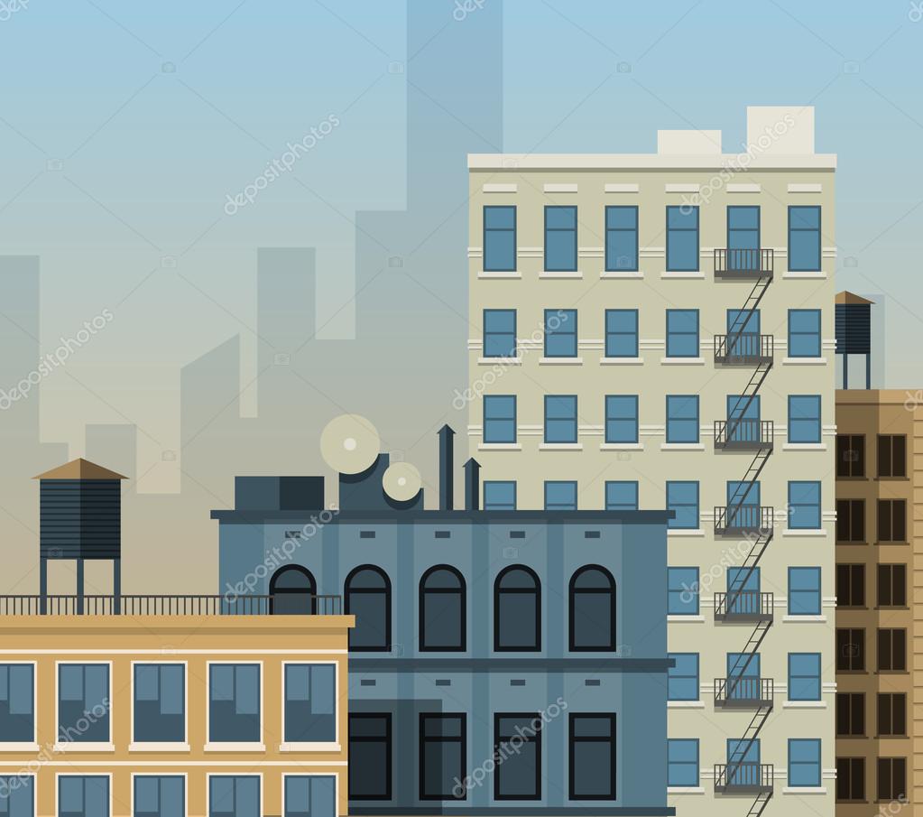 City Rooftops Clipart