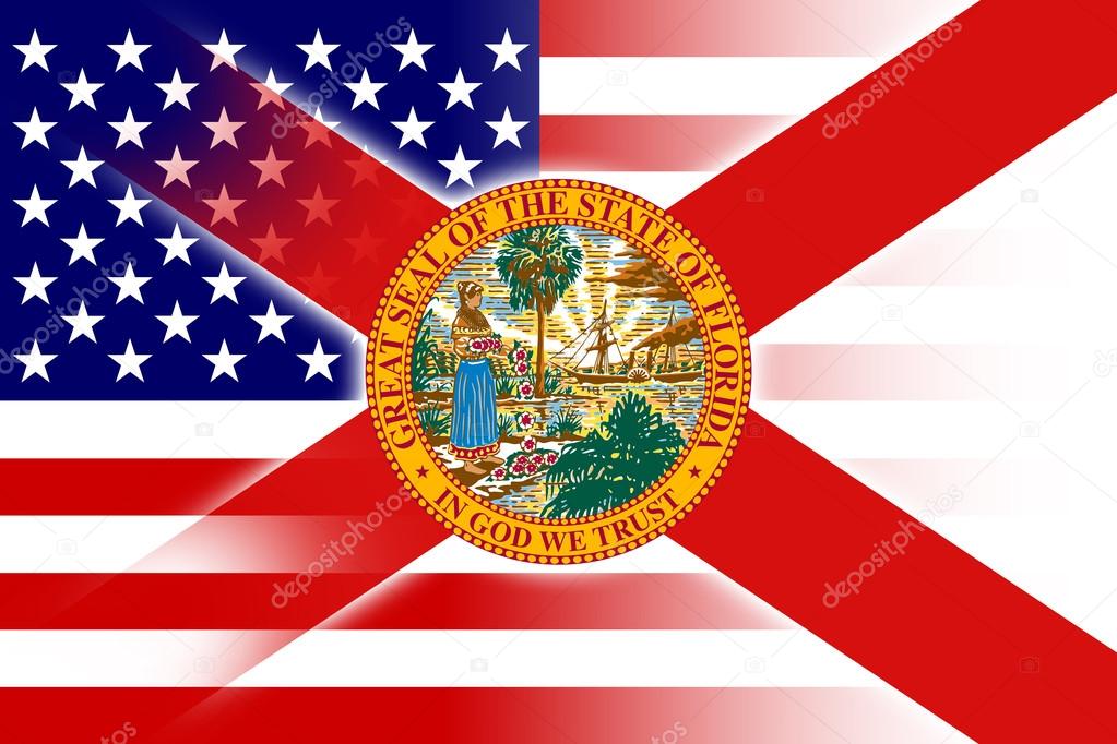 USA and Florida State Flag — Stock Photo © PromesaStudio #55270535