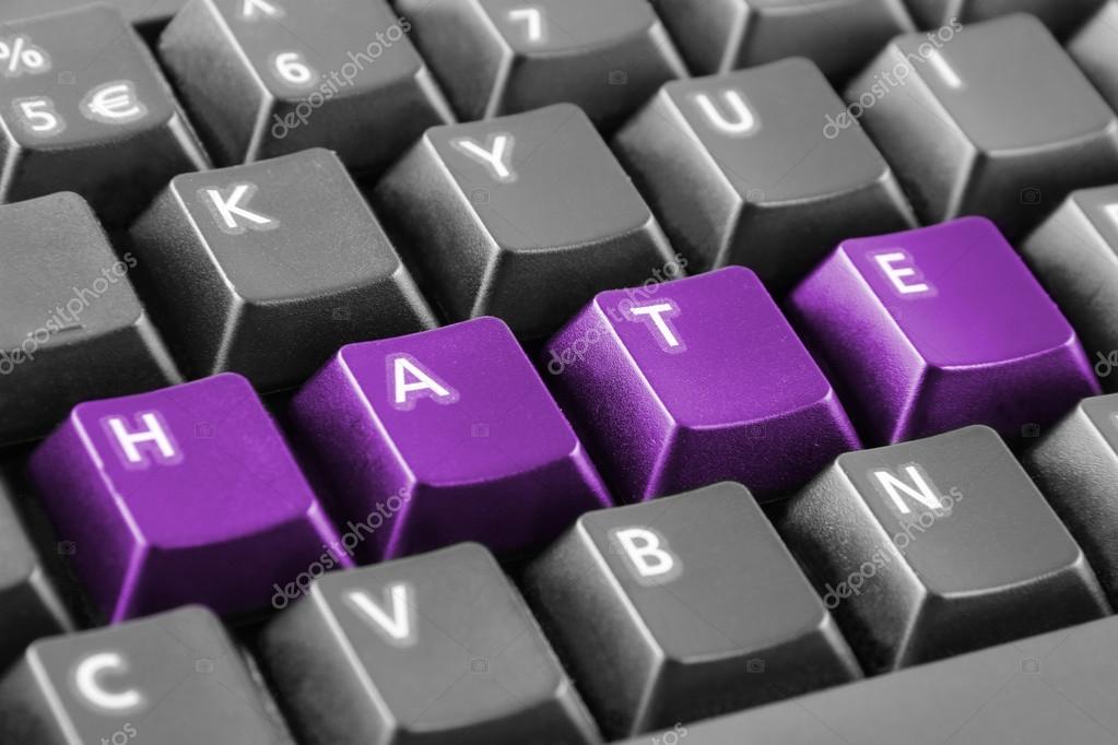 Word hate written with keyboard buttons — Stock Photo © PromesaStudio ...