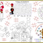 Placemat Christmas Printable Activity Sheet 7 Stock Vector Image by ...