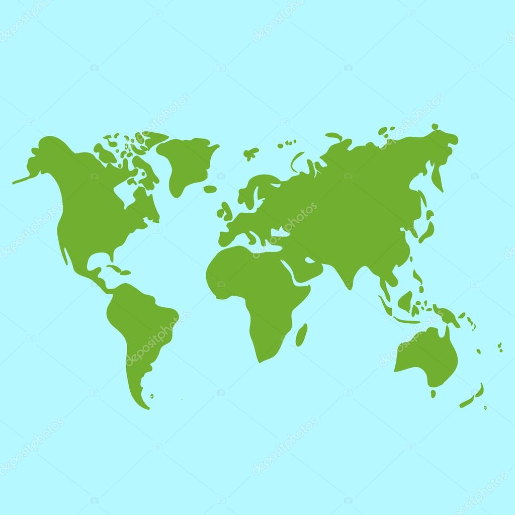 Mapa verde del mundo vector, gráfico vectorial © dimgroshev imagen ...