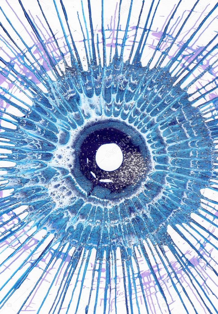 Abstract expressionism painting - Blue Frozen Rays Stock Photo by ...