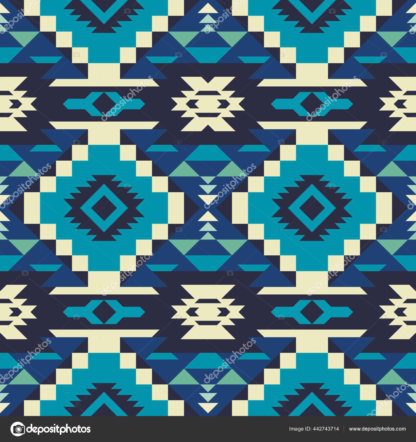Native American Southwest Aztec Navajo Seamless Pattern Tribal ...