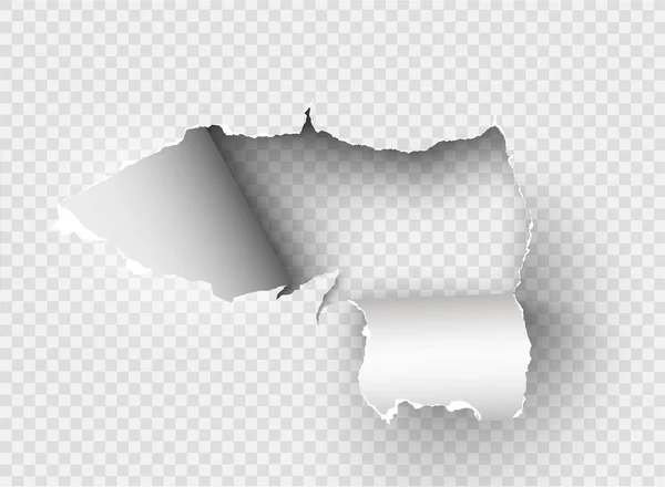 Ragged Hole torn in ripped paper on transparent background Stock Vector ...