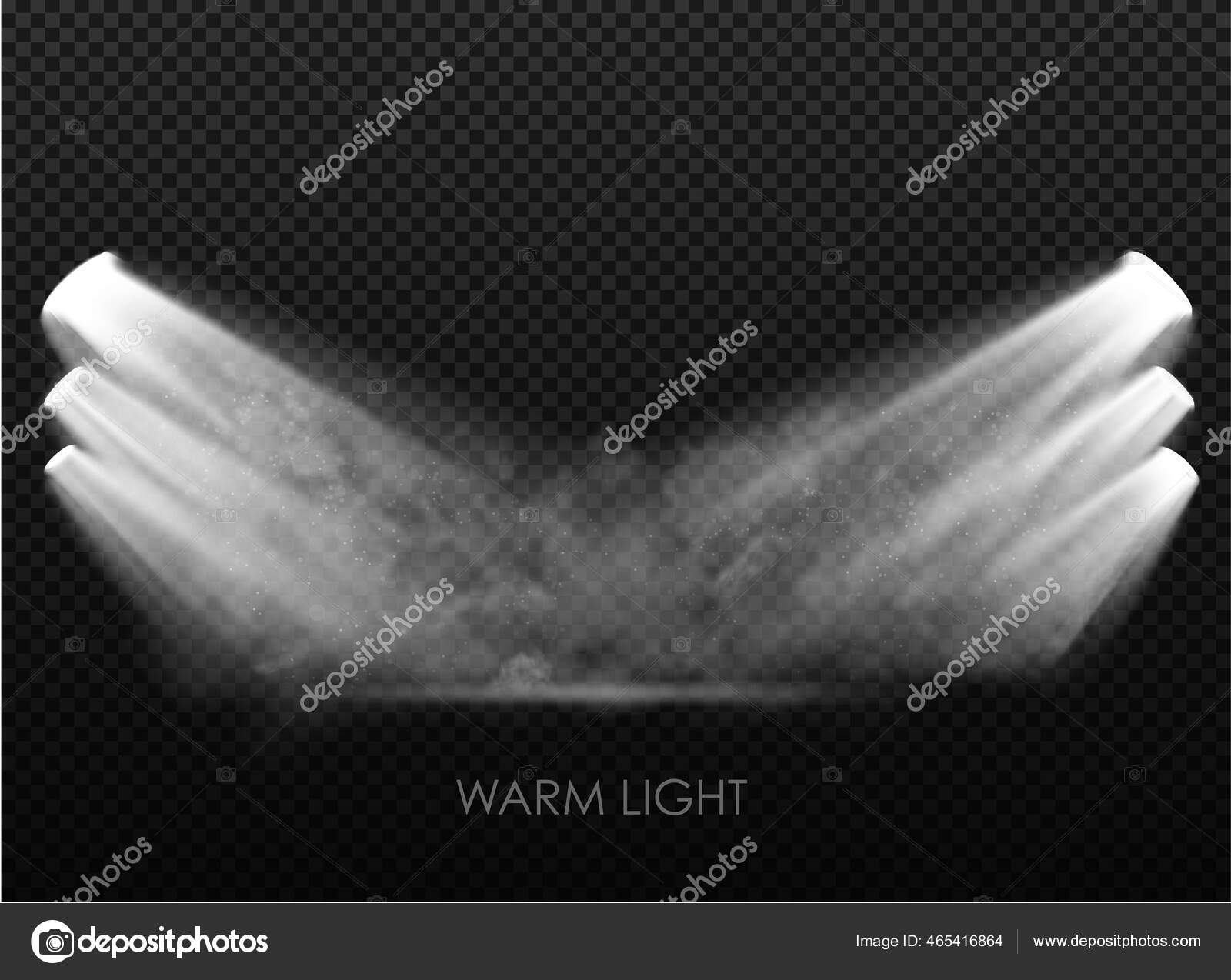 Warm light set of bulb on a transparent background Stock Vector Image ...