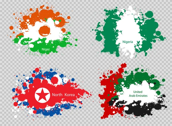 Maling Plet Flag Gennemsigtig Baggrund Vektorillustration Stockvektor ...