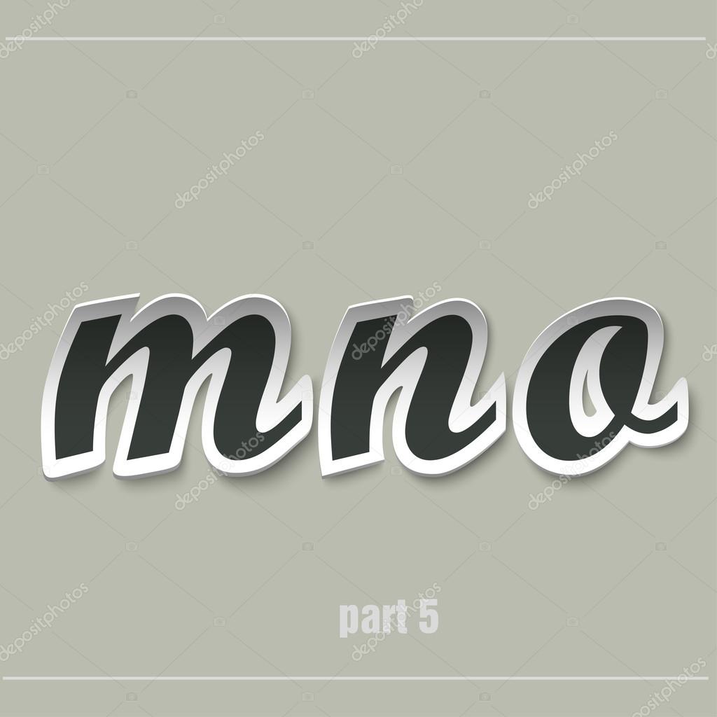 Paper uppercase alphabet with shadows Stock Vector by ©PanaceaDoll 56832157