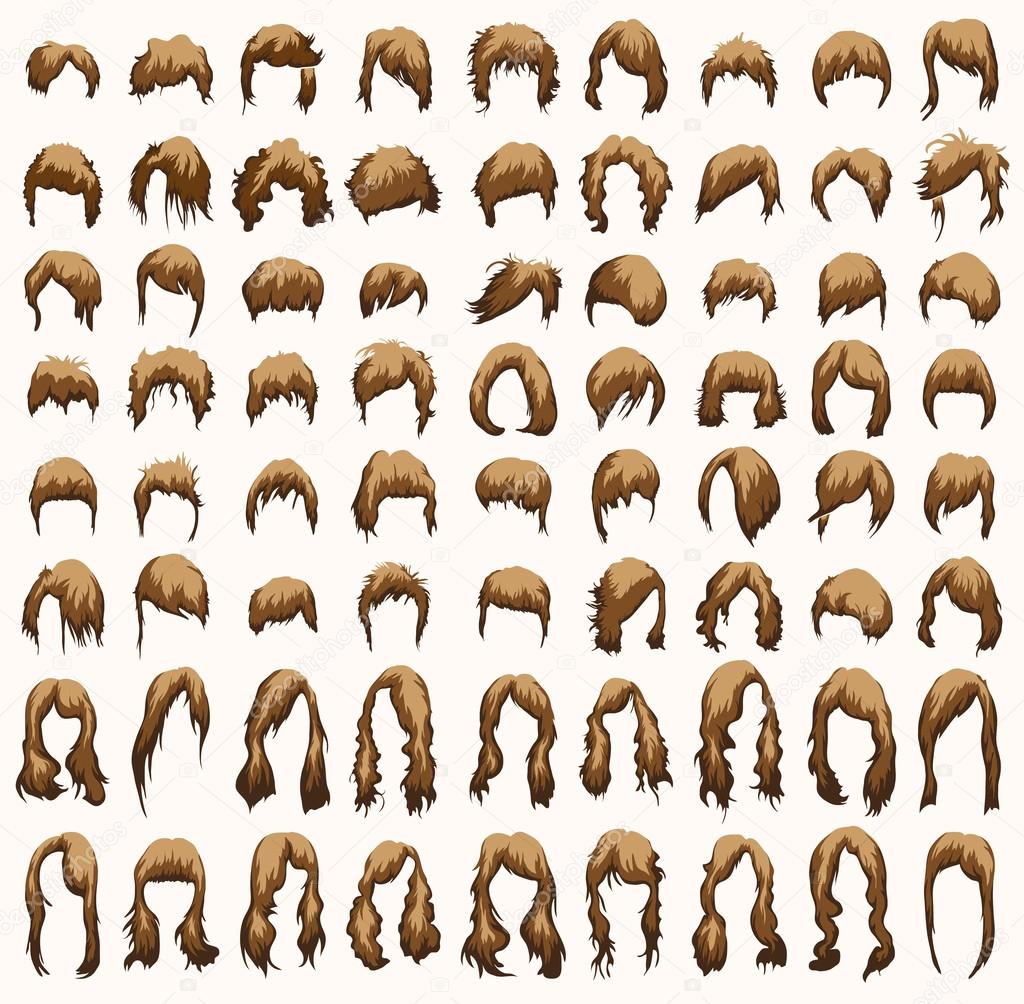 Womens Hairstyles And Haircuts Set Stock Vector Image By ©panaceadoll