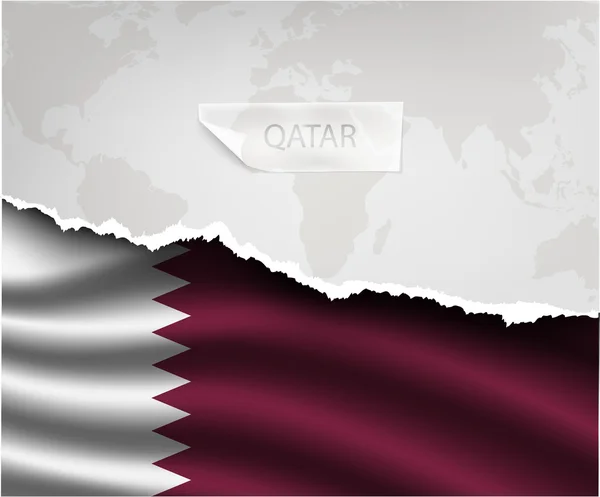Flag of qatar on wall Stock Vector by ©PanaceaDoll 85901280