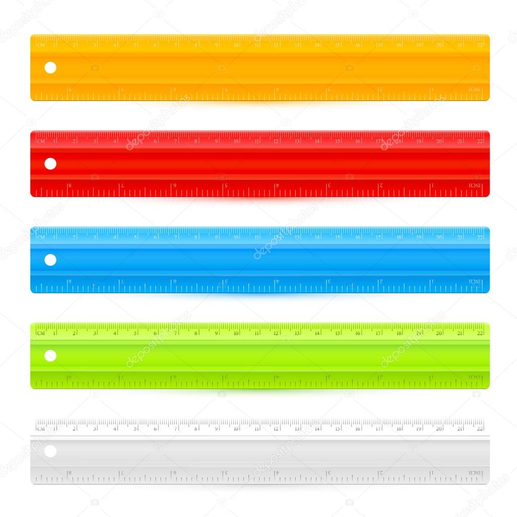 Set of five colorful rulers Stock Vector Image by ©kaktus2536 #111876450