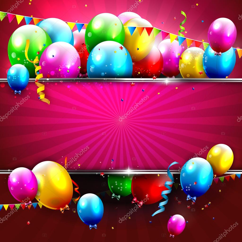 Birthday background — Stock Vector © kaktus2536 #65912155