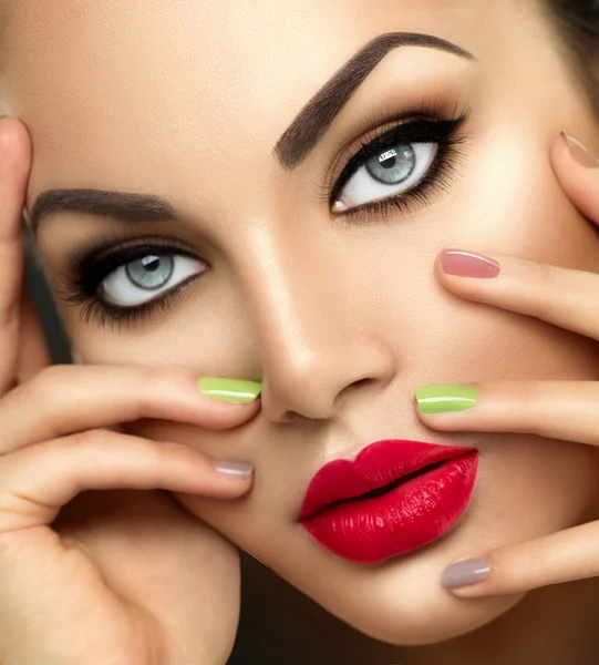 Fashion woman with vivid makeup - Stock Image - Everypixel