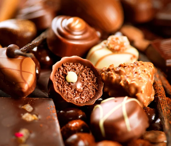 Praline chocolate sweets — Stock Photo © Subbotina #74124157