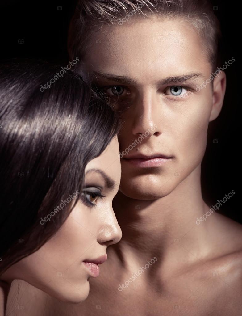 Beautiful couple posing isolated — Stock Photo © Subbotina #90100426