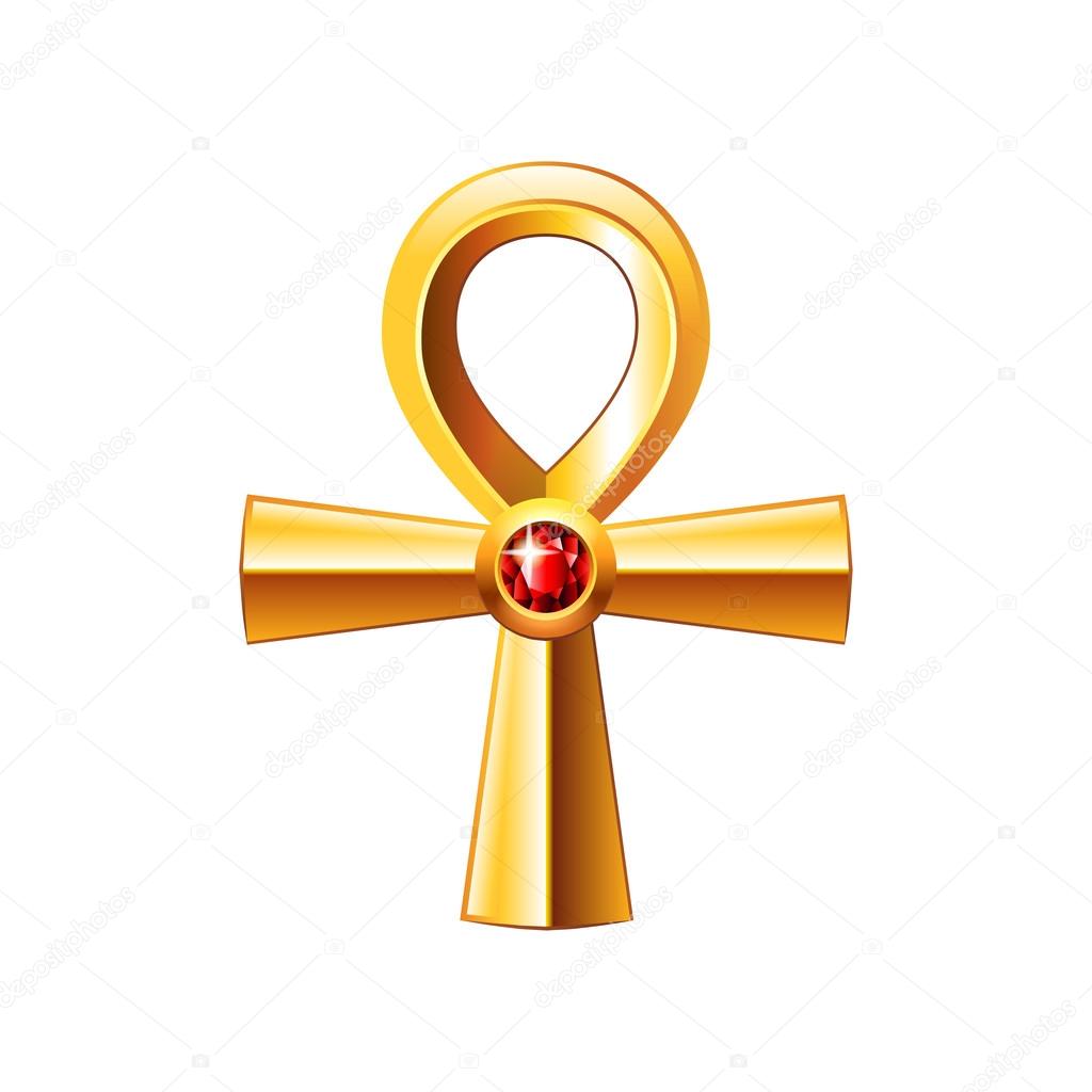 Egyptian cross ankh isolated on white vector — Stock Vector ...