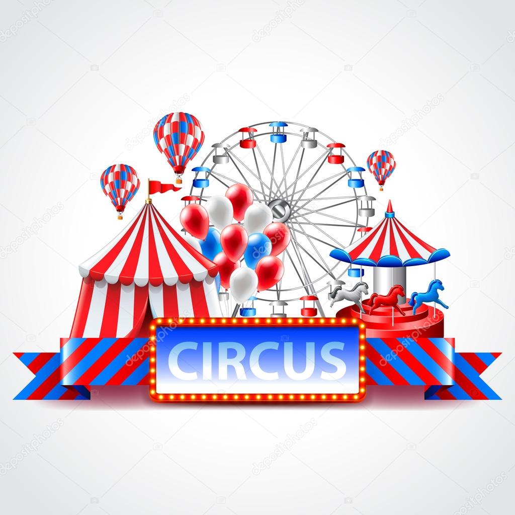 Image vectorielle Cirque amusant carnaval juste fond vectoriel par ...
