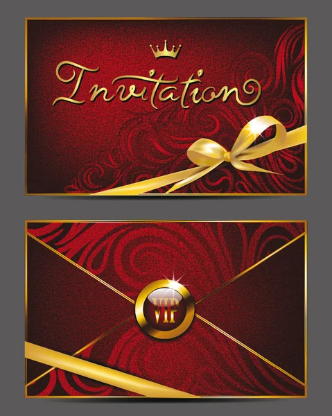 Set of elegant invitation VIP cards Stock Vector Image by ©Happymia ...