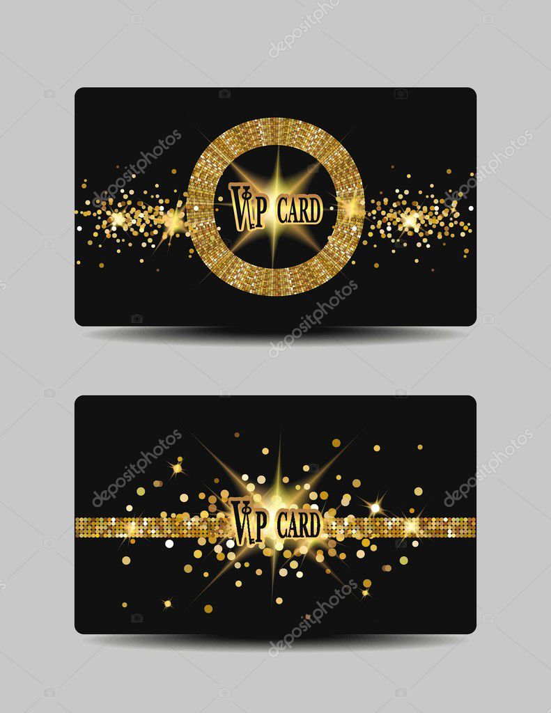 Shiny VIP gold cards Stock Vector by ©Happymia #86479304