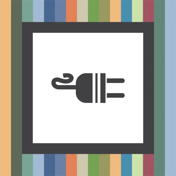 Electric ac power plug vector icon — Stock Vector © quka #85612020