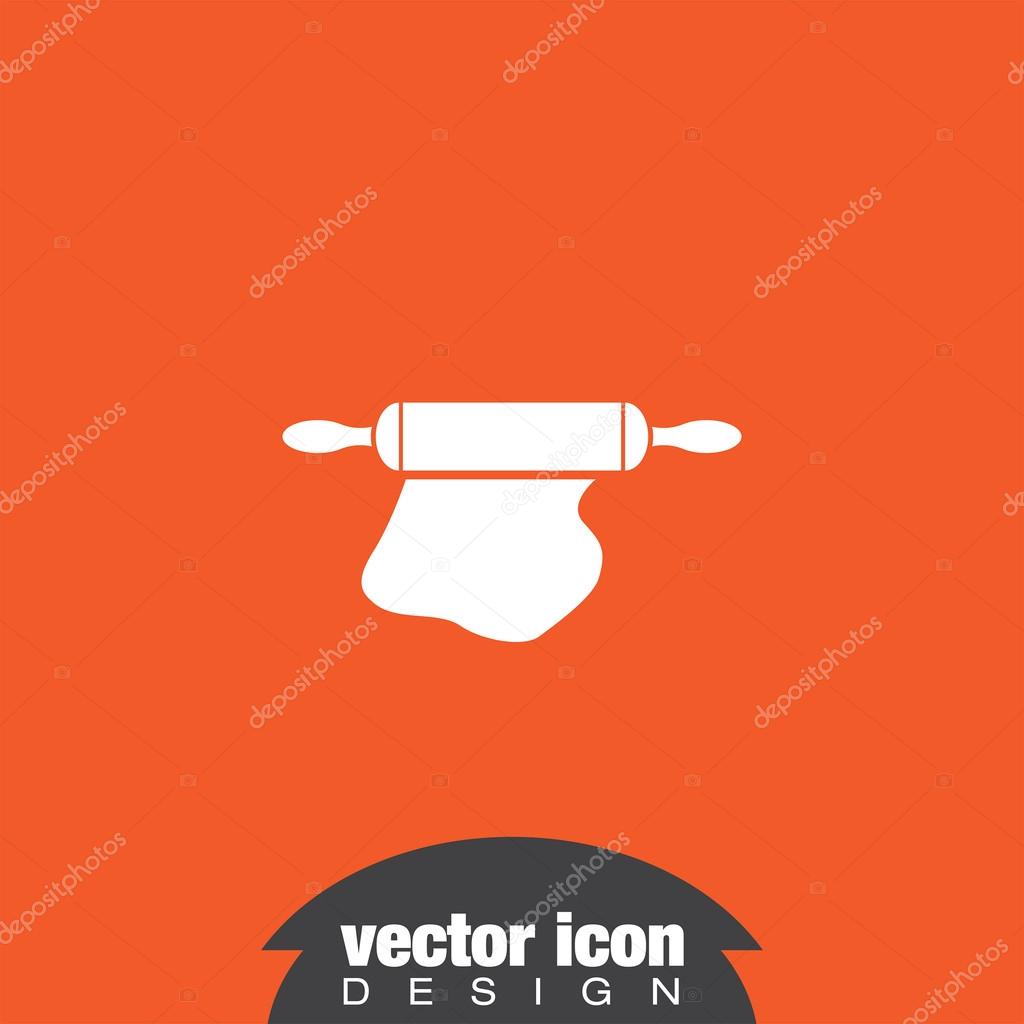 Rolling pin icon — Stock Vector © quka #85493644 Rolling pin icon — Stock Vector © quka #85493644