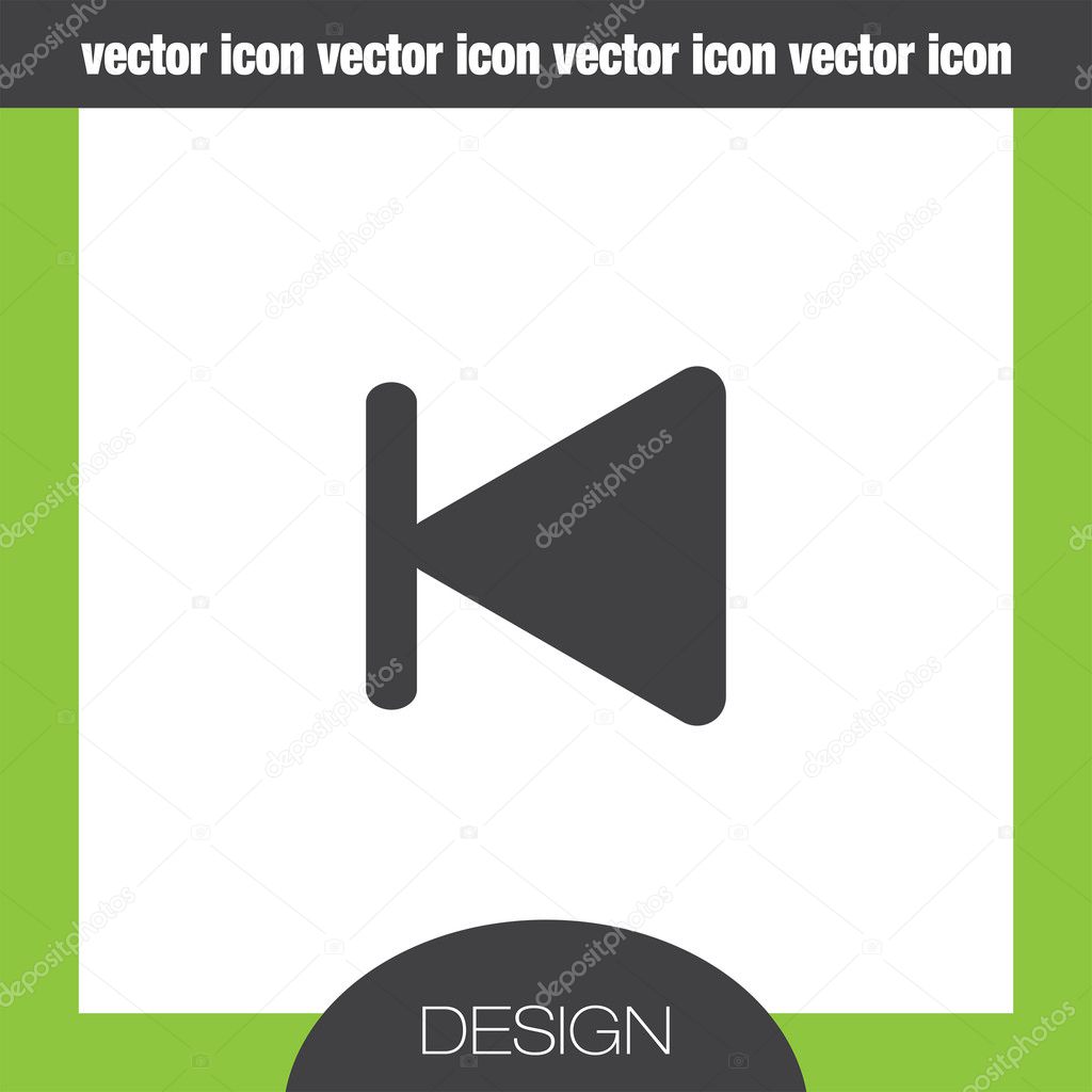Fast backward next track button vector icon — Stock Vector © quka #85608712