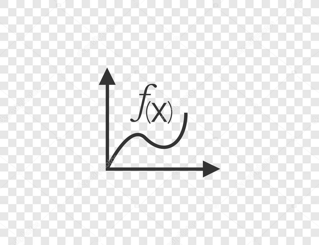 Ilustración vectorial. Icono gráfico de función matemática 2023